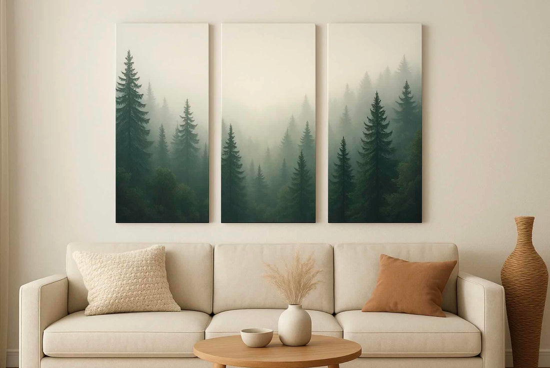 How Vertical Triptych Split Canvas Creates a Gallery Look at Home ...
